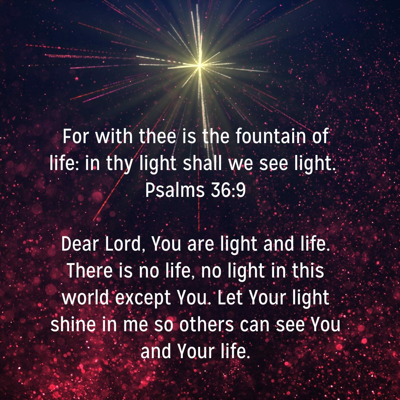 Psalm 36:9 Prayer | Praises & Phrases