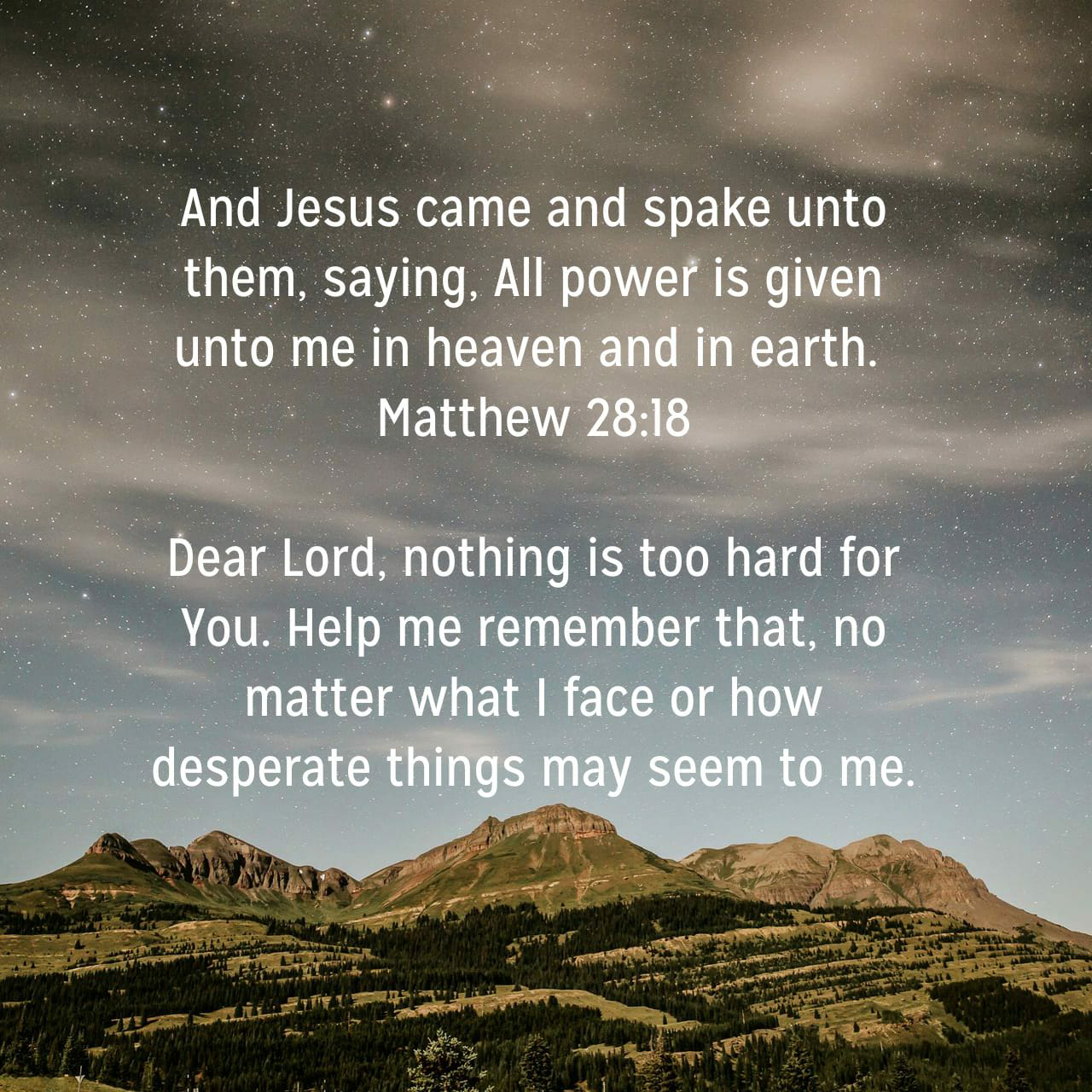 Matthew 28:18 Prayer | Praises & Phrases