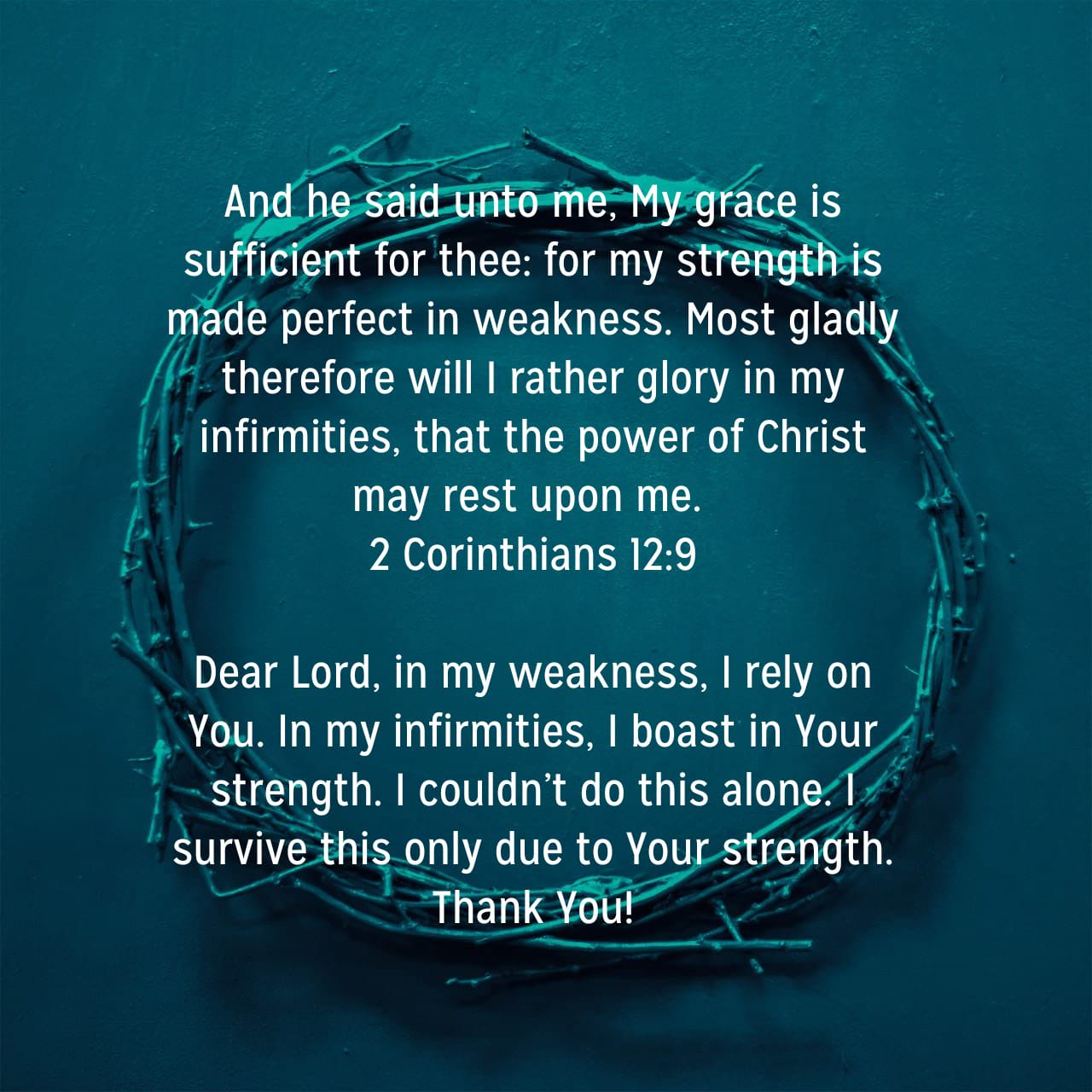 2 Corinthians 12:9 Prayer | Praises & Phrases