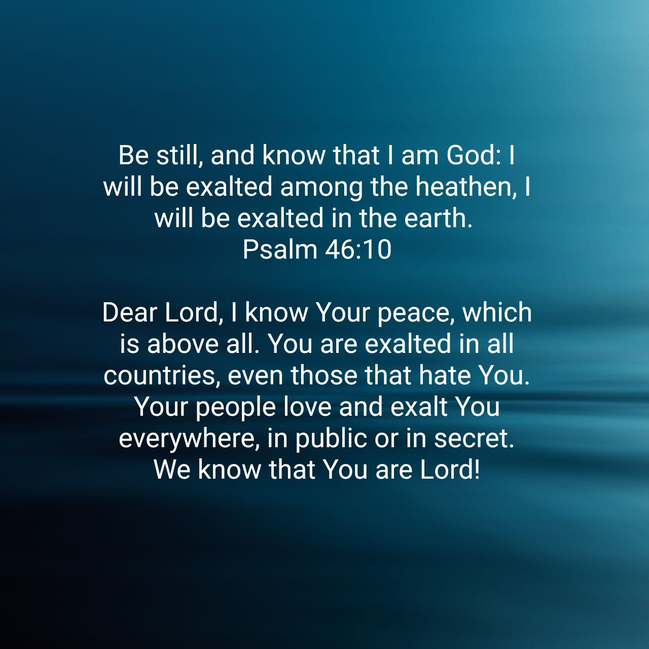 Psalm 46:10 Prayer | Praises & Phrases