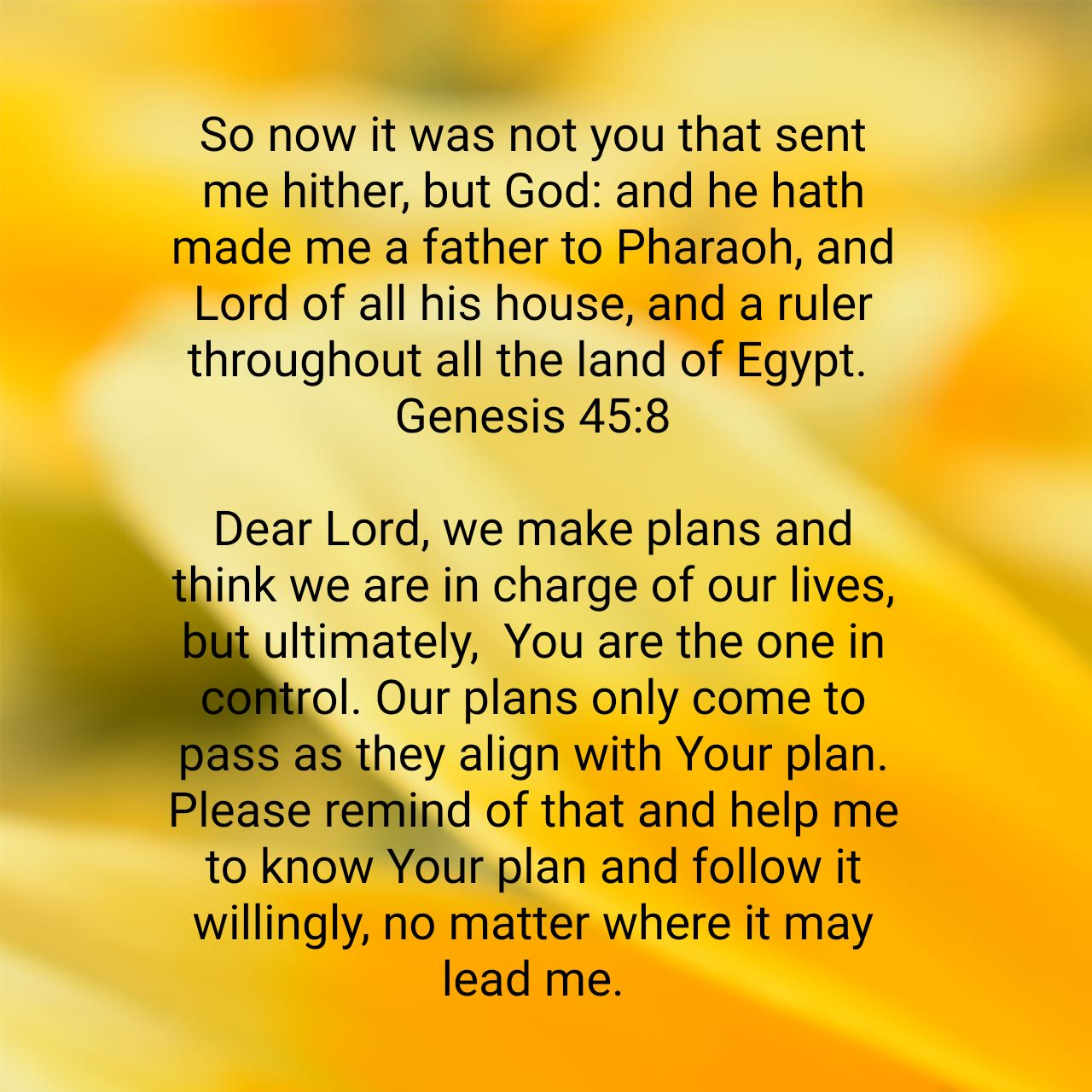 Genesis 45:8 Prayer | Praises & Phrases