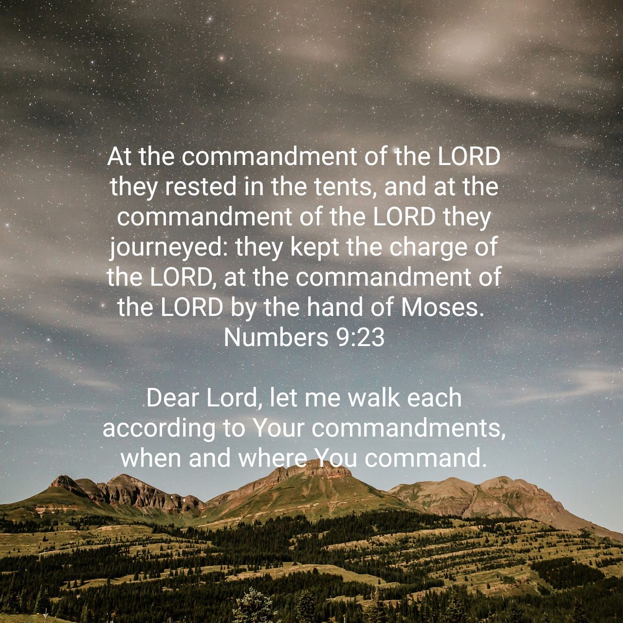 Numbers 9:23 Prayer | Praises & Phrases