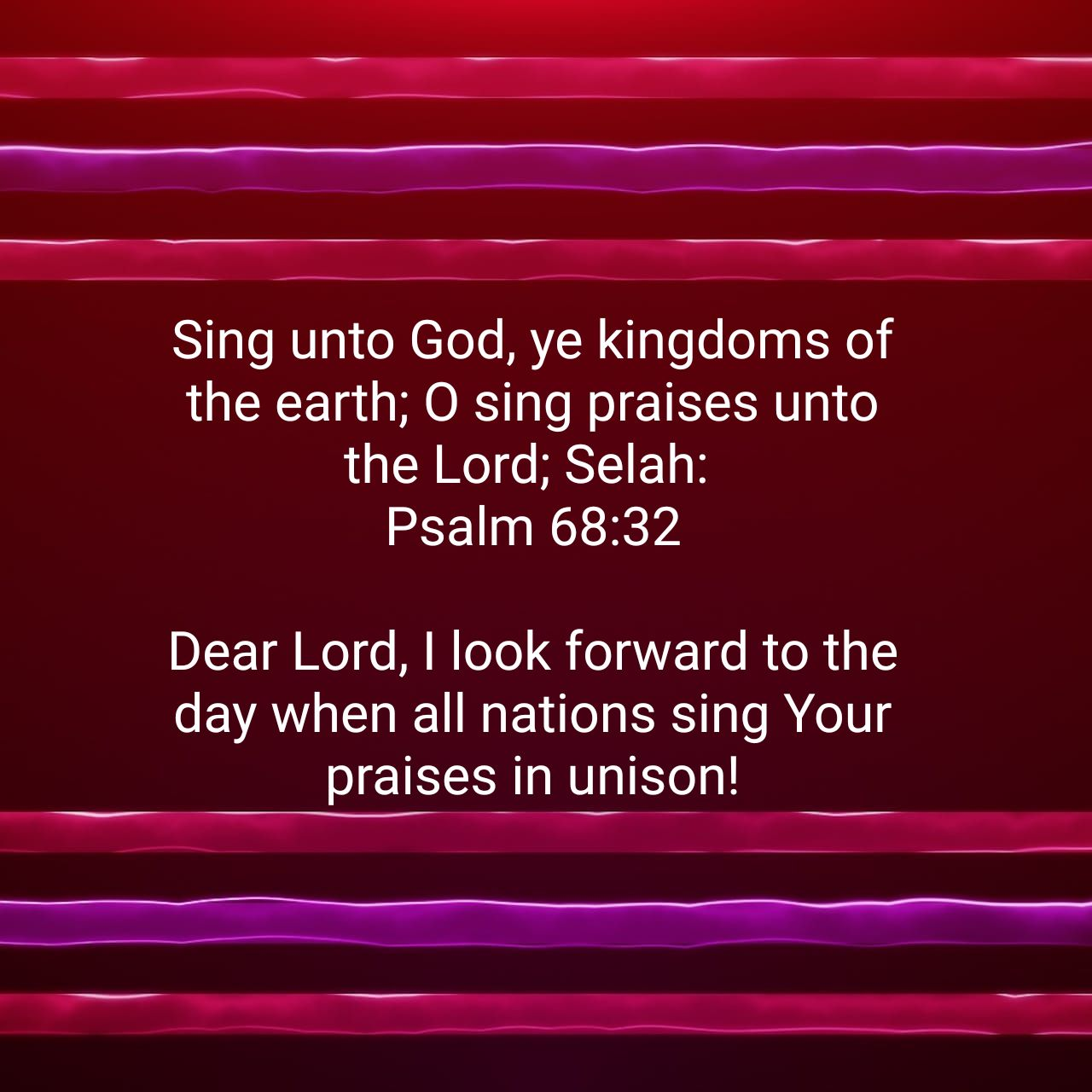 Psalm 68:32 Prayer | Praises & Phrases