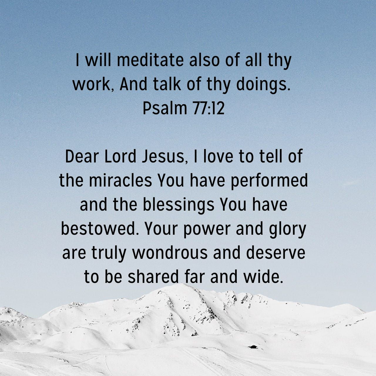 Psalm 77:12 Prayer | Praises & Phrases