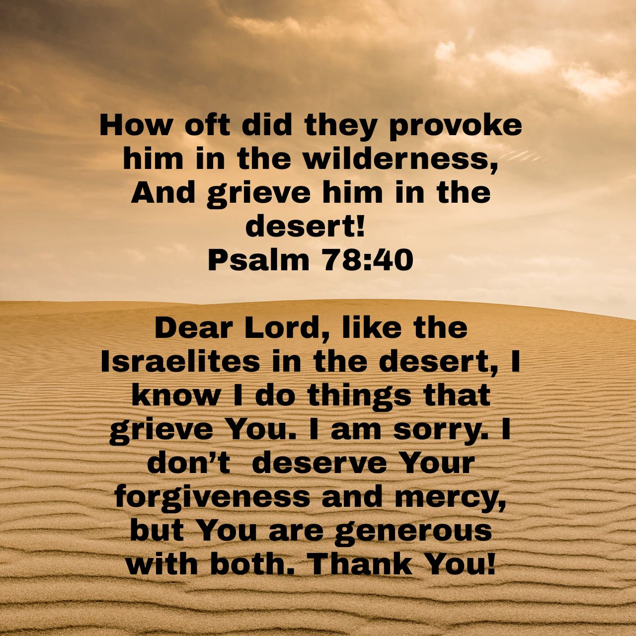 Psalm 78:40 Prayer | Praises & Phrases