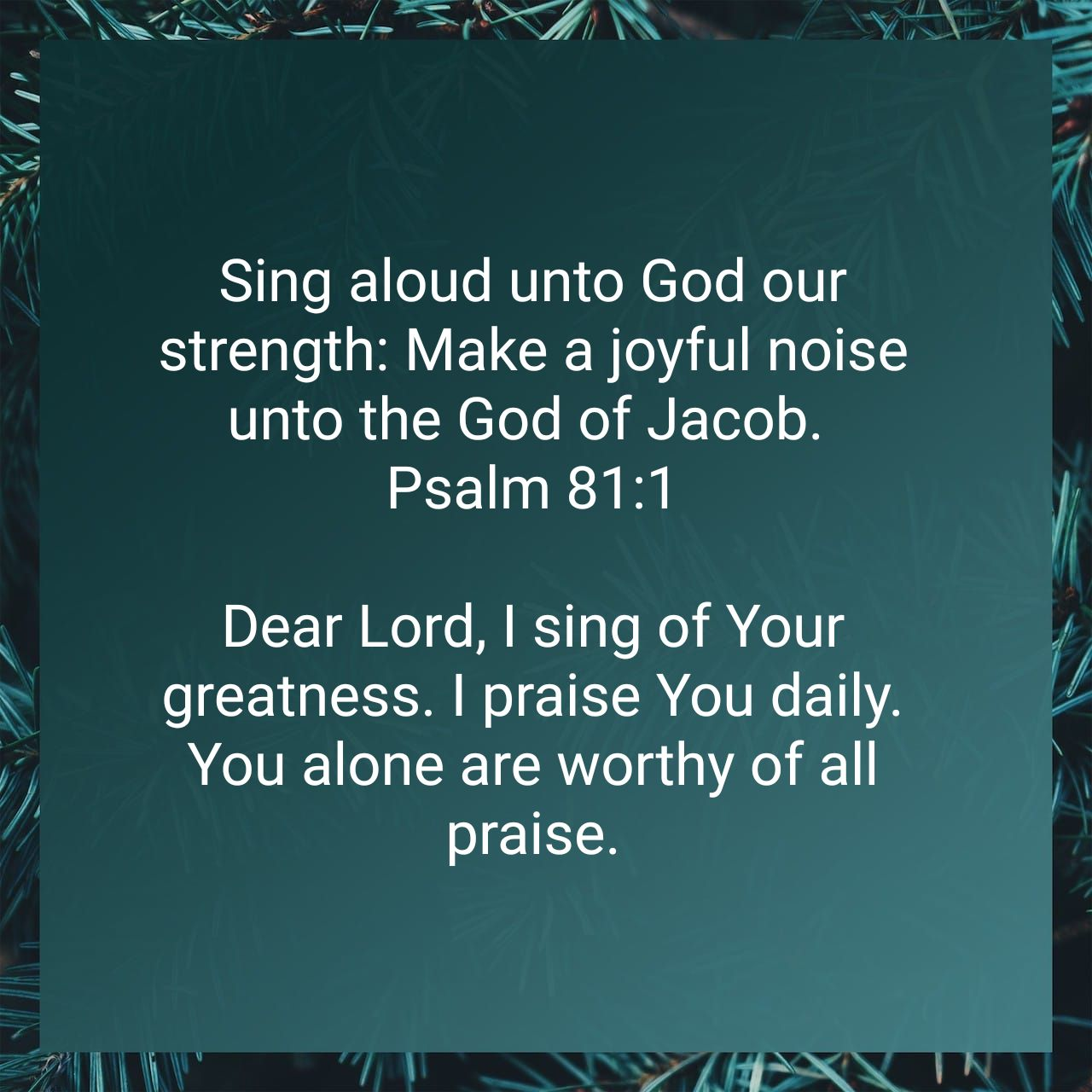 Psalm 81:1 Prayer | Praises & Phrases
