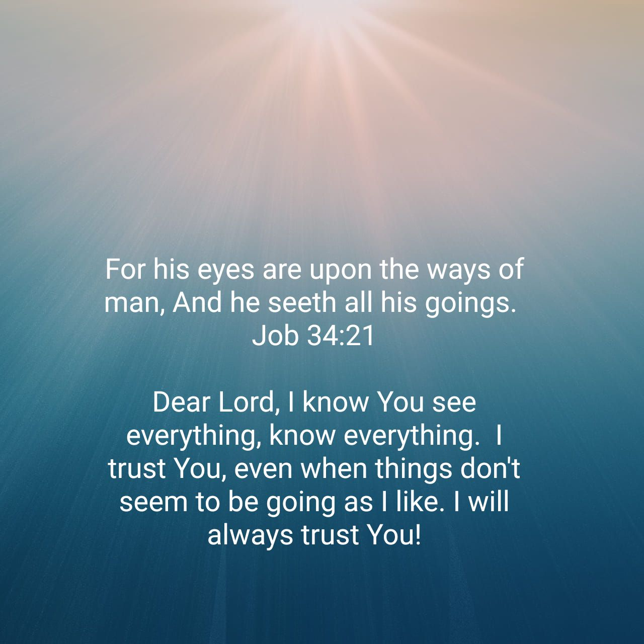 Job 34:21 Prayer | Praises & Phrases