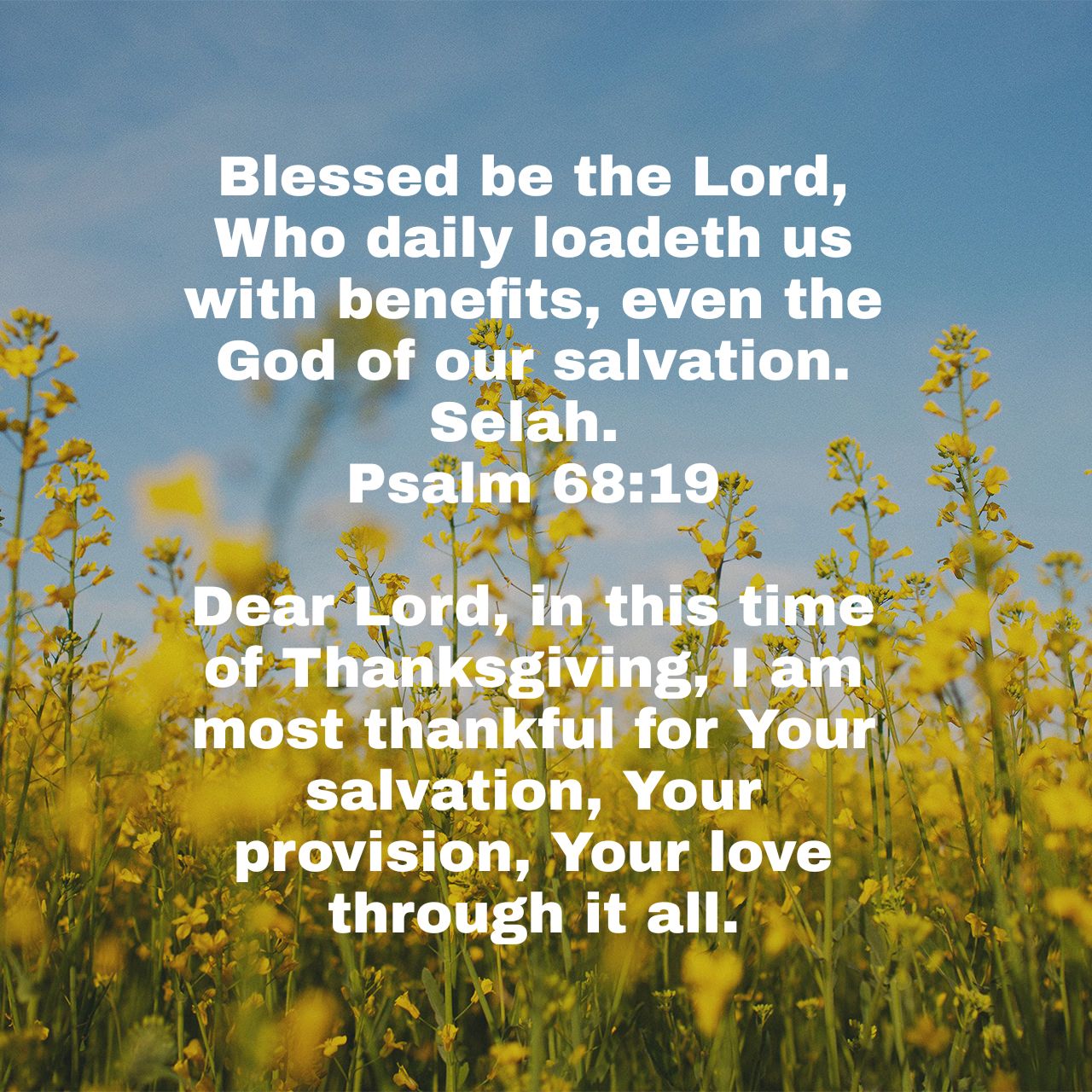Psalm 68:19 Prayer | Praises & Phrases