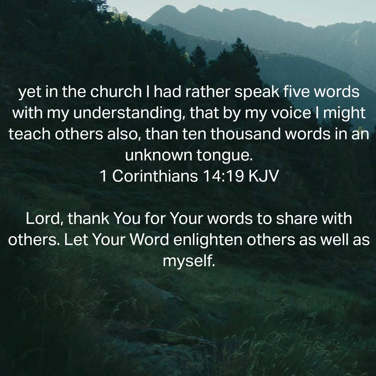 ‭1 Corinthians 14:19 Prayer | Praises & Phrases