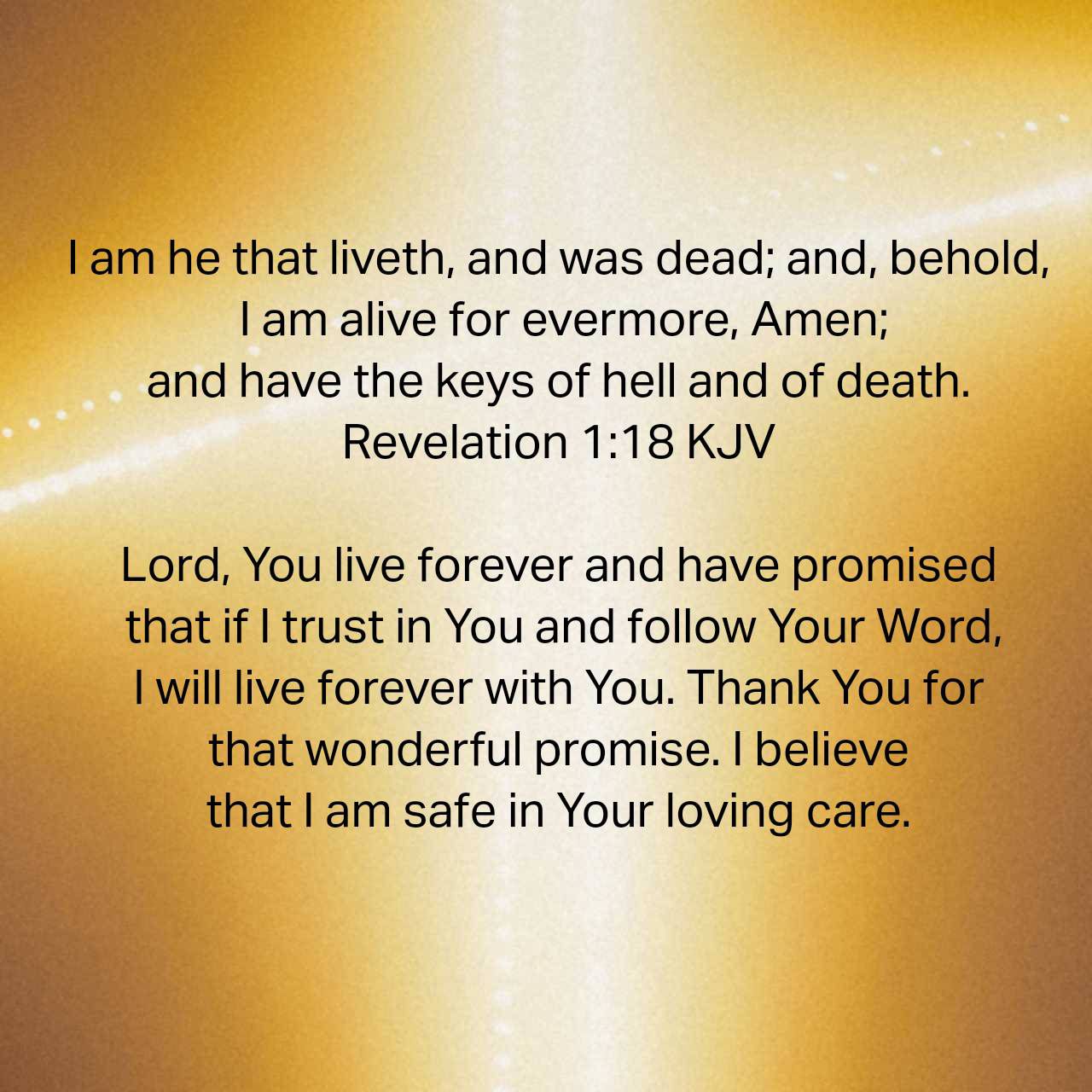 Revelation 1 18 Prayer Praises Phrases