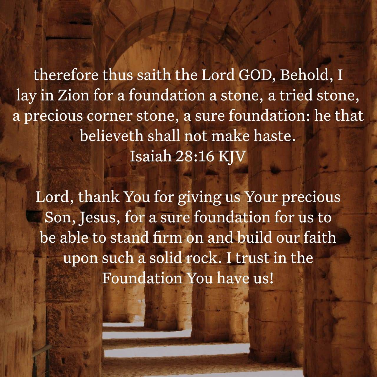 Isaiah 28:16 Prayer | Praises & Phrases