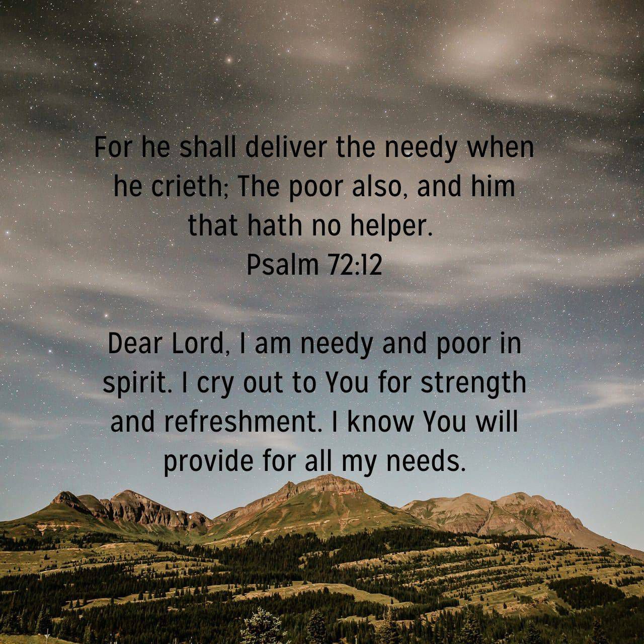 Psalm 72:12 Prayer | Praises & Phrases